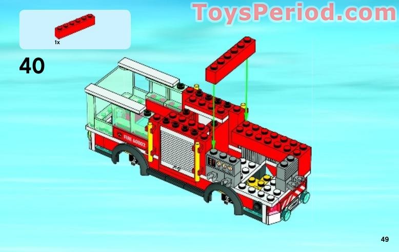 LEGO 60002 Fire Truck Instructions and Parts List
