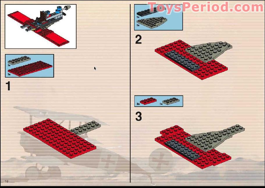 LEGO 10024 Red Baron Instructions and Parts List