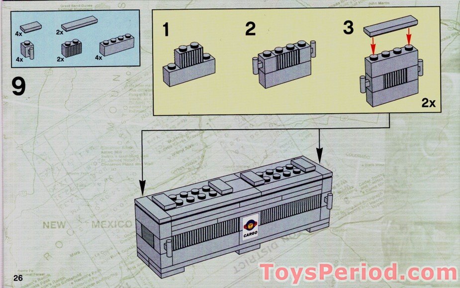 LEGO 10170 TTX Intermodal Double-Stack Car Instructions and Parts List