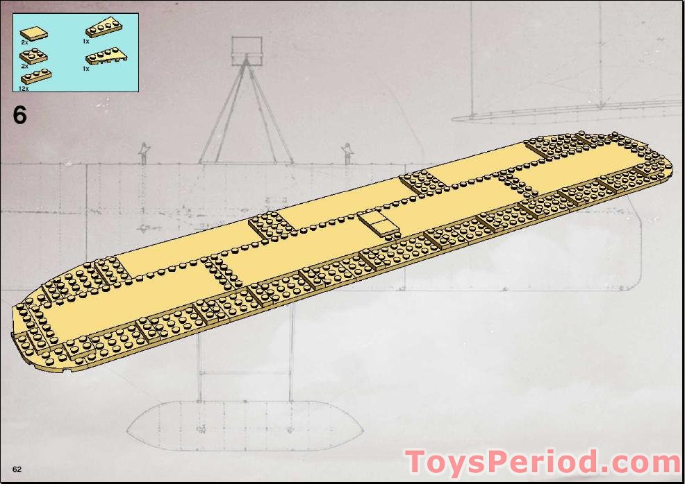 LEGO 10124 Wright Flyer Instructions and Parts List