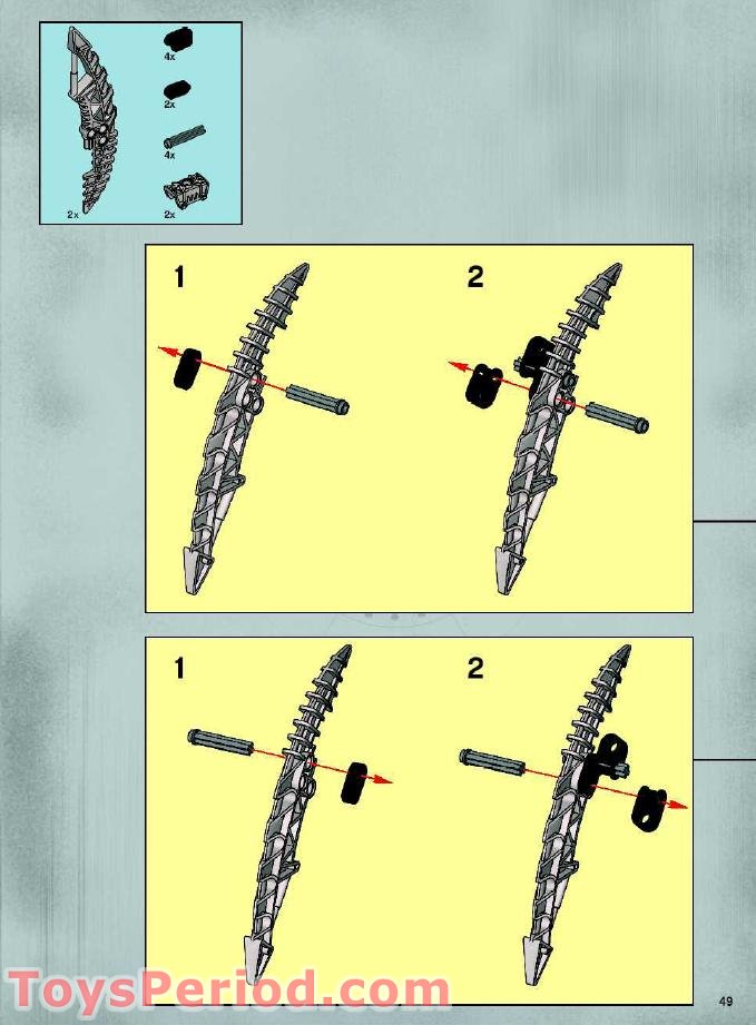 LEGO 10204 Vezon and Kardas Instructions and Parts List