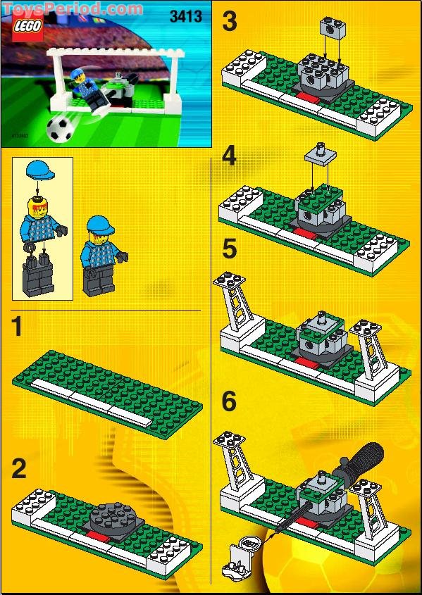 LEGO 3413 Goal Keeper Instructions and Parts List