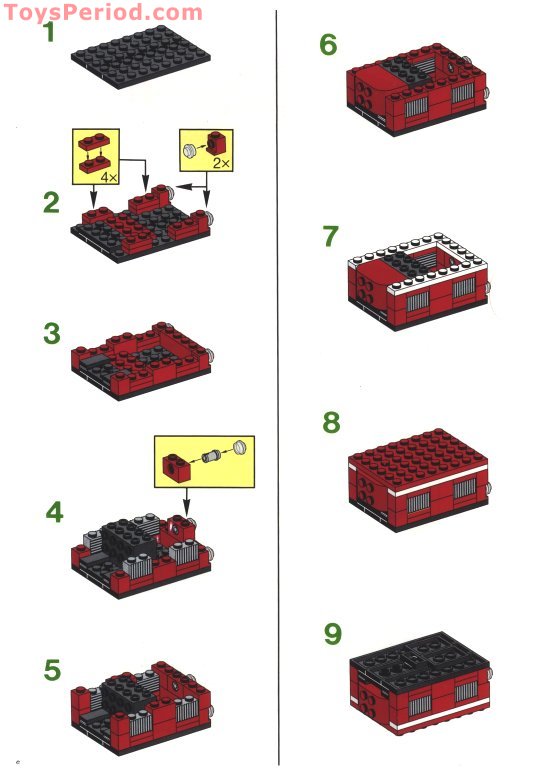 LEGO 4551 Crocodile Locomotive Instructions and Parts List