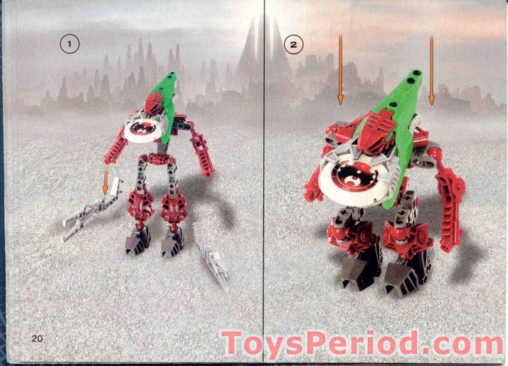 LEGO 8614-1 Vahki Nuurakh Instructions and Parts List