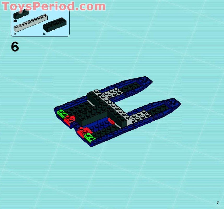 LEGO 8633 Mission 4: Speedboat Rescue Instructions and Parts List