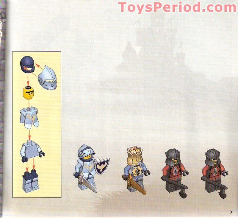 LEGO 8875 King's Siege Tower Instructions and Parts List