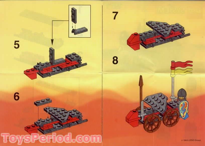 LEGO 1971 Black Knight's Battering Ram Instructions and Parts List