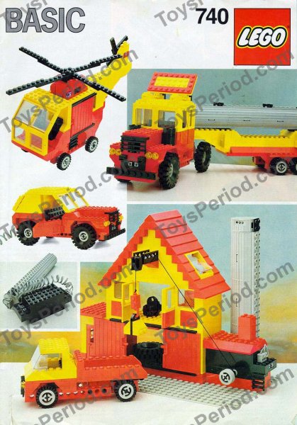 LEGO 740-1 Basic Building Set Instructions and Parts List