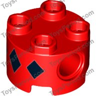 LEGO Sets with Part 17485pb002 Brick, Round 2 x 2 with Pin Holes with 6 ...