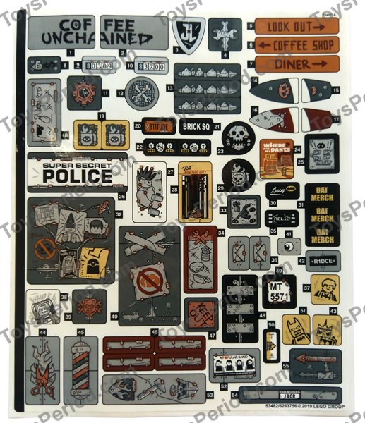 LEGO Sets with Part 70840stk01 Sticker Sheet for Set 70840 - (53482/ ...