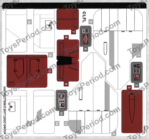 LEGO Sets with Part 75175stk01 Sticker Sheet for Set 75175 - (30874/ ...