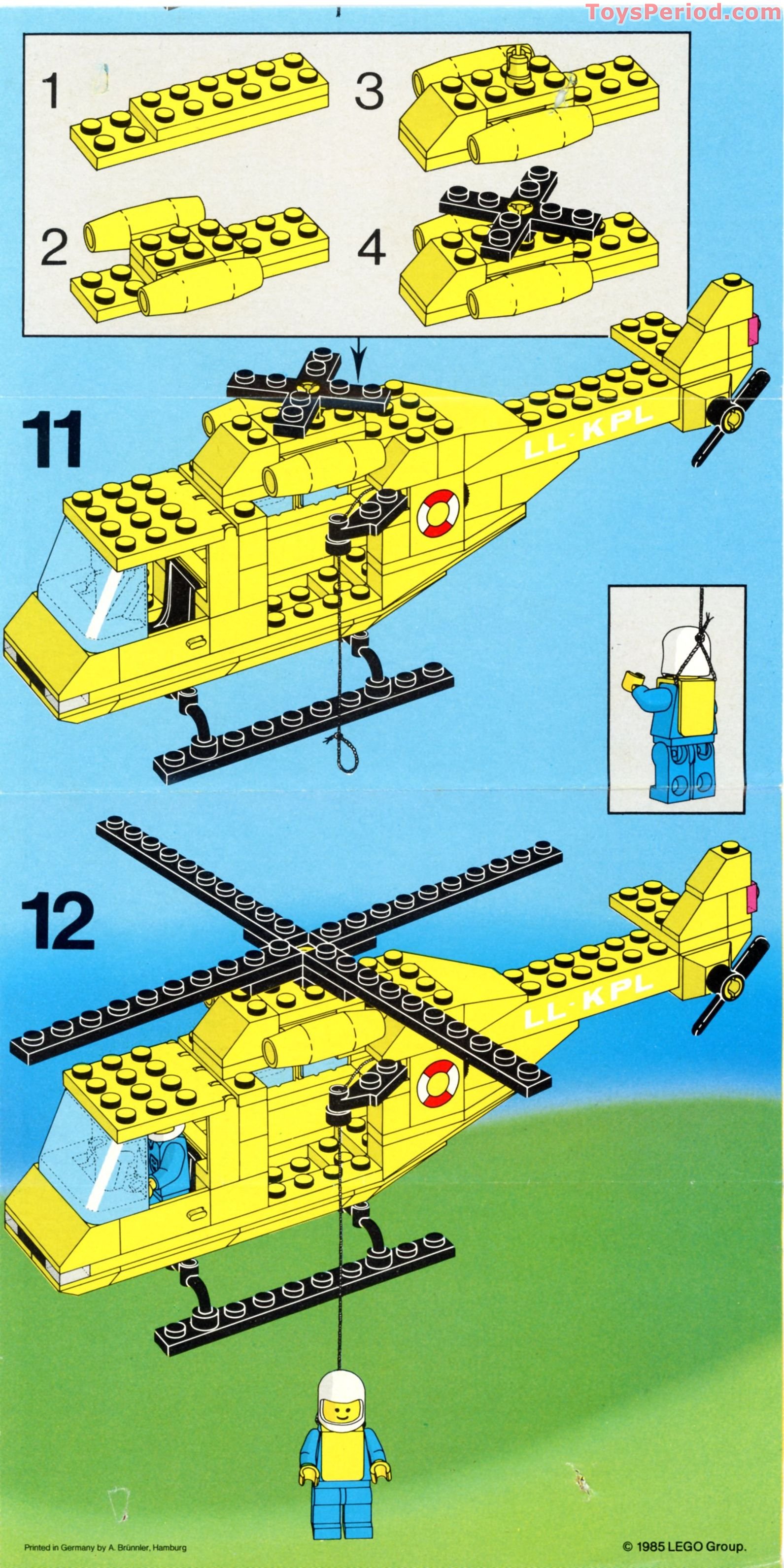 LEGO 6697 Rescue-I Helicopter Instructions and Parts List