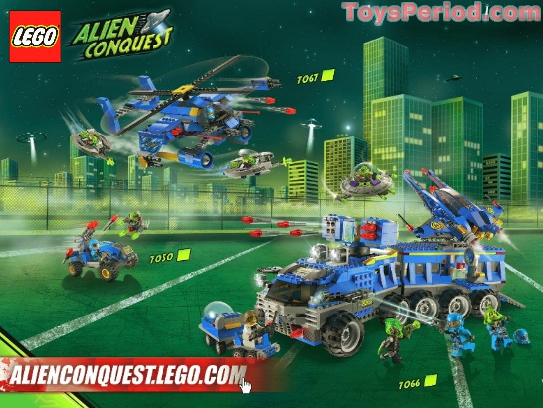 LEGO 7065 Alien Mothership Instructions and Parts List