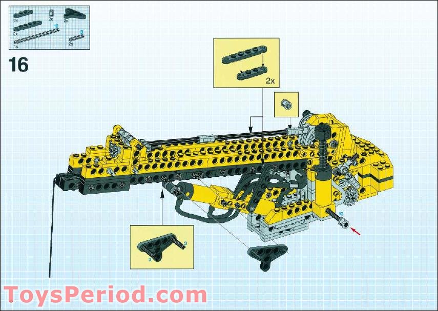 LEGO 8438 Pneumatic Crane Truck Instructions and Parts List