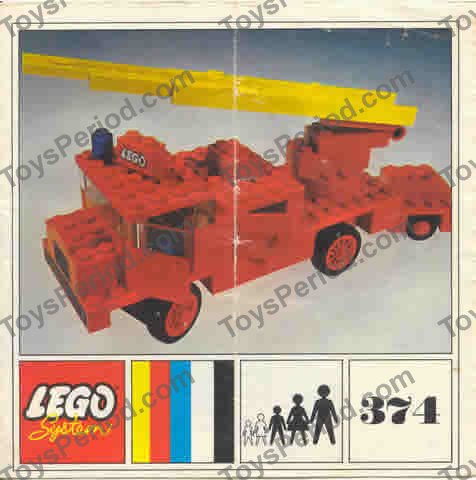 LEGO 374-2 Fire Engine Instructions and Parts List