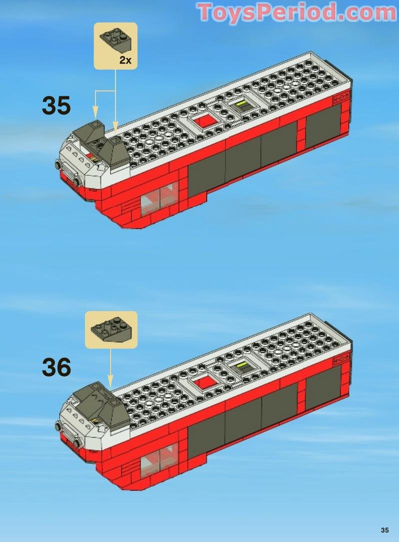 LEGO 7938 Passenger Train Instructions and Parts List