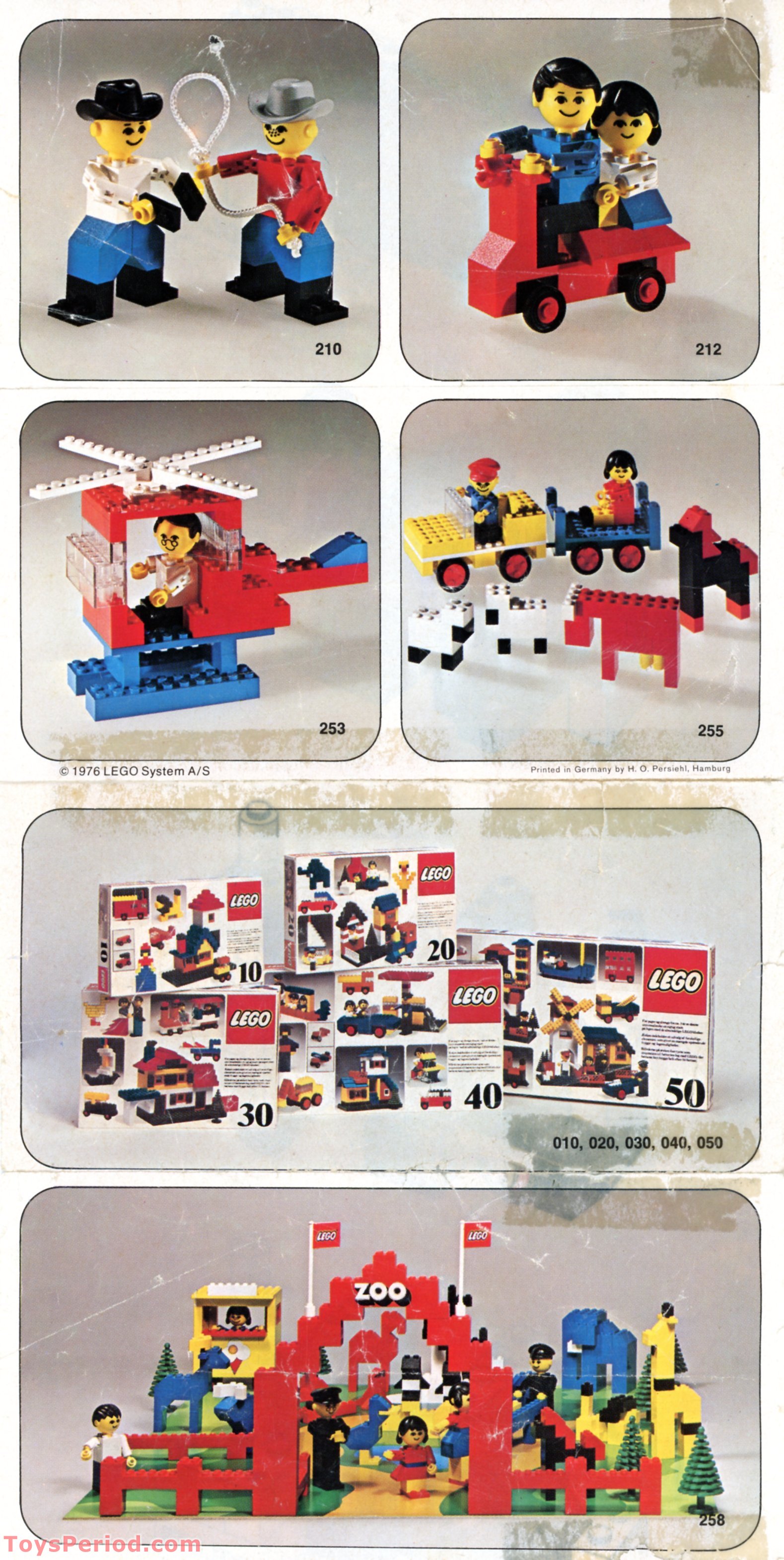 LEGO 256-1 Police Officers and Motorcycle Instructions and Parts List