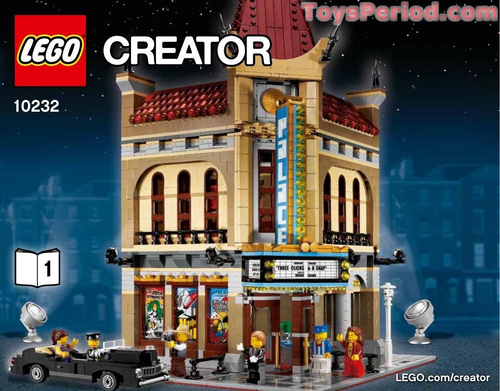 LEGO 10232 Palace Cinema Instructions and Parts List