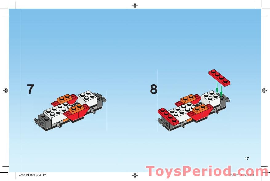 LEGO 4635 Fun with Vehicles Instructions and Parts List