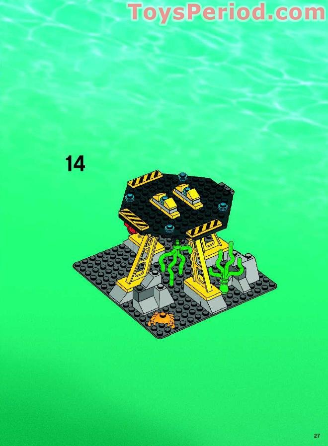 LEGO 7775 Aquabase Invasion Instructions and Parts List