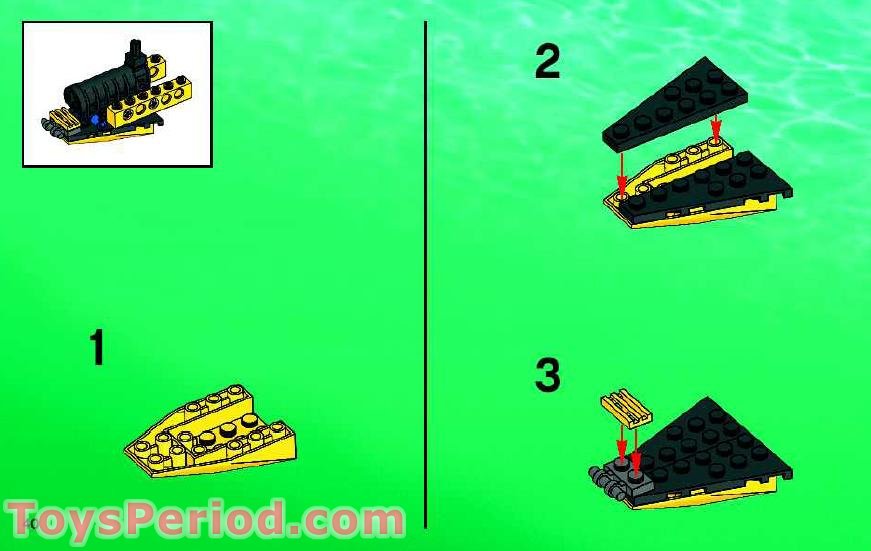 LEGO 7773 Tiger Shark Attack Instructions and Parts List