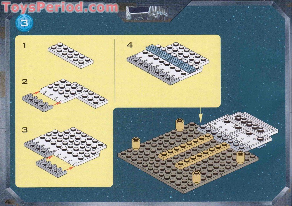 LEGO 7166 Imperial Shuttle Instructions and Parts List