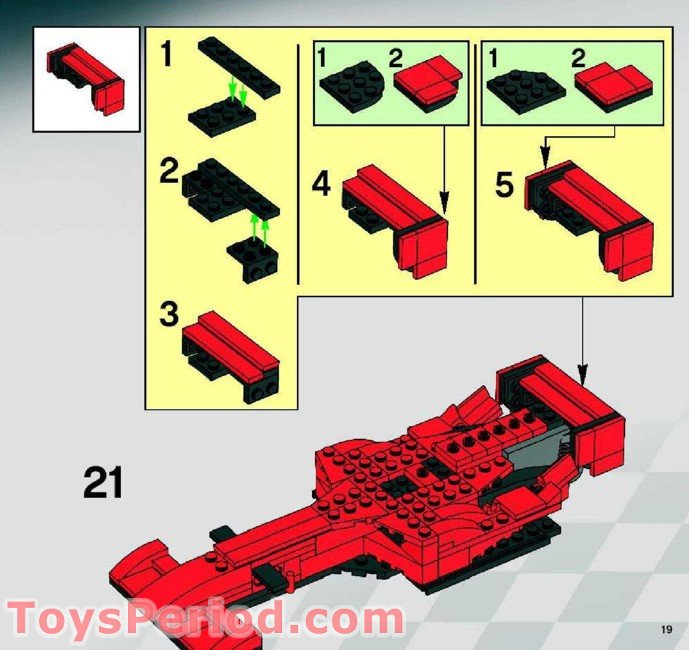 LEGO 8142-2 Ferrari 248 F1 1:24 (Alice) Instructions and Parts List