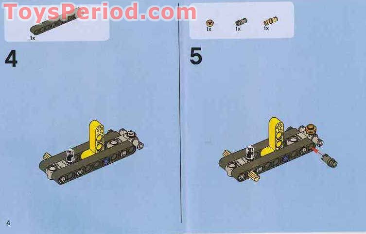 LEGO 8290 Mini Forklift Instructions and Parts List