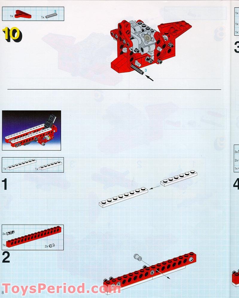LEGO 8422 Circuit Shock Racer Instructions and Parts List
