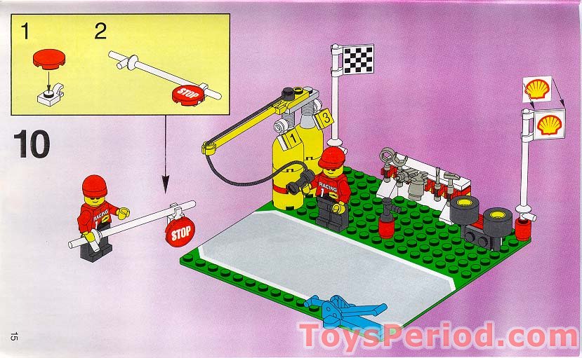 LEGO 2554 Shell Promotional Set - Formula 1 Pit Stop Instructions and ...