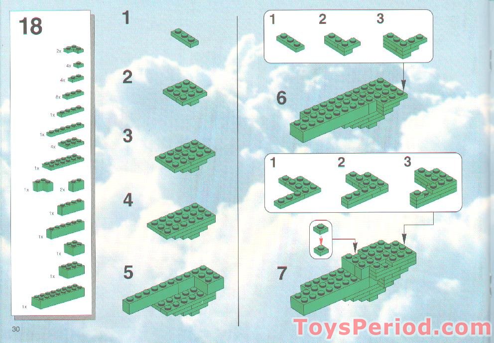 LEGO 3724 LEGO Dragon Instructions and Parts List