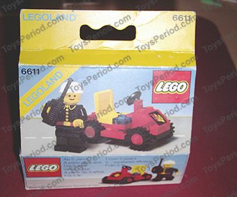 LEGO 6611 Fire Chief's Car Instructions and Parts List