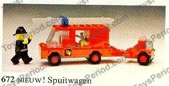 LEGO 672 Fire Engine Instructions and Parts List