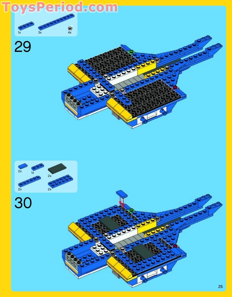 LEGO 31011 Aviation Adventures Instructions and Parts List