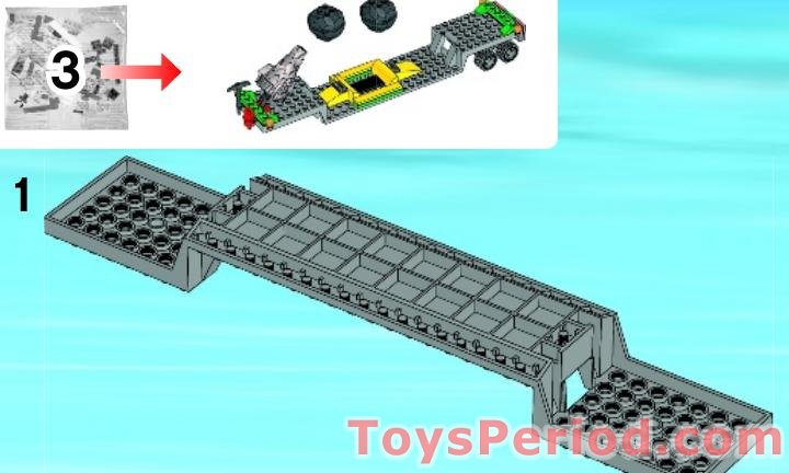 LEGO 4203 Excavator Transport Instructions and Parts List