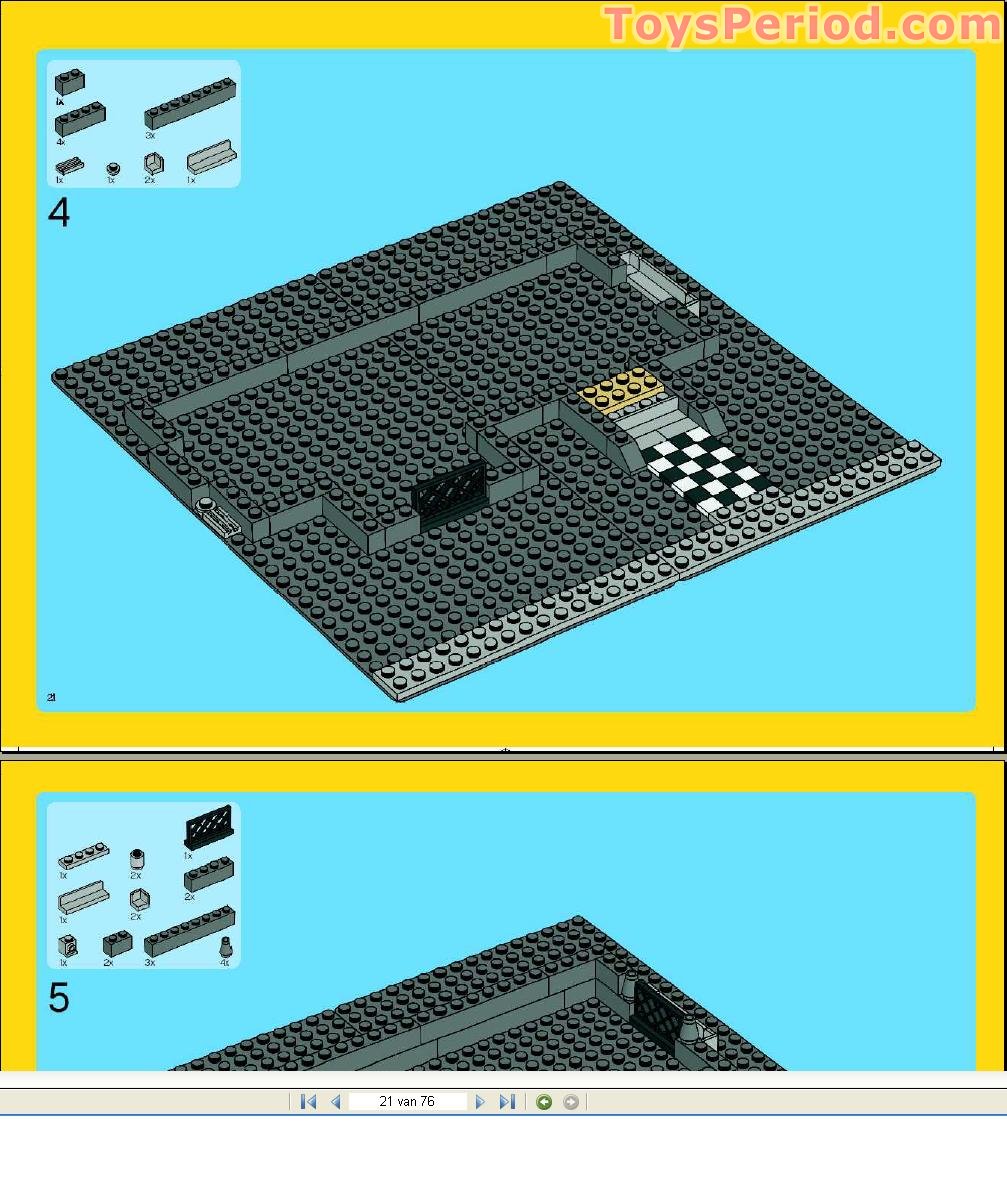 LEGO 4954 Model Town House Instructions and Parts List