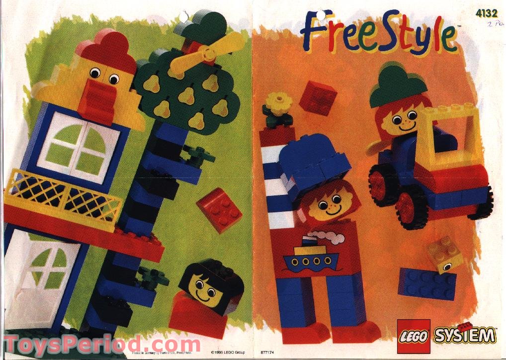 LEGO 4132 Freestyle Building Set, 3 Plus Instructions and Parts List