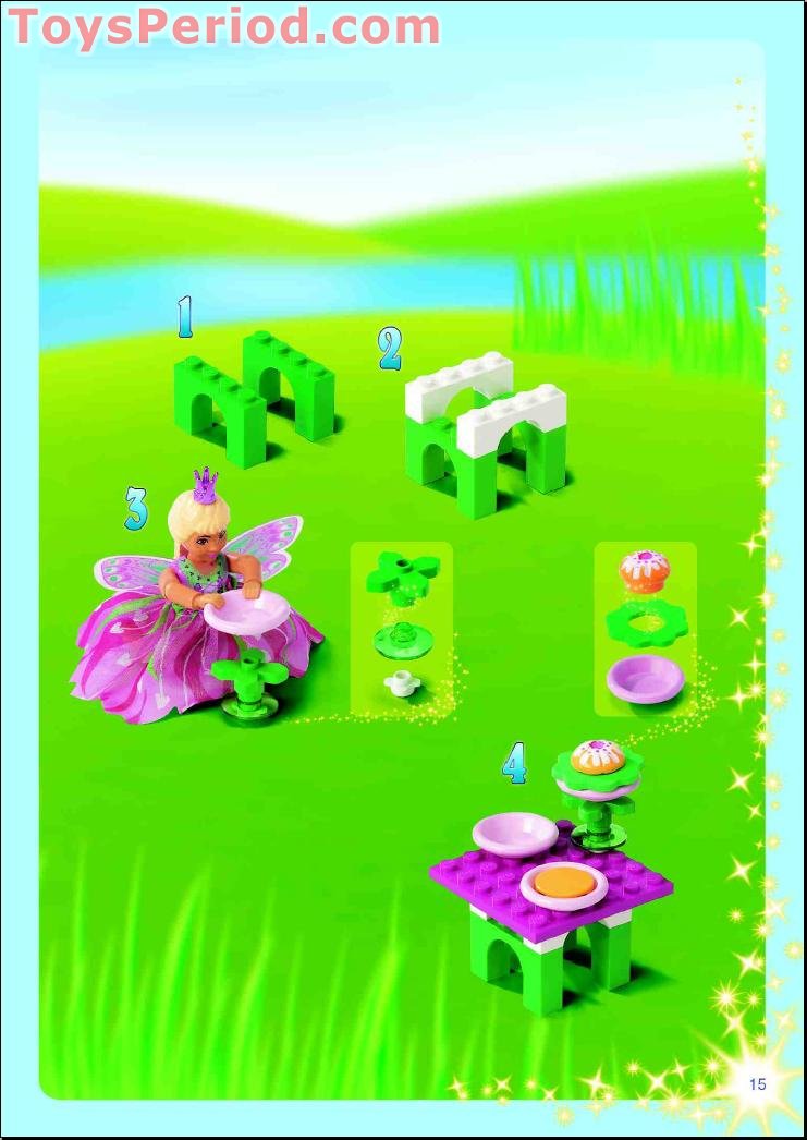 LEGO 5862-2 Flower Fairy Party, Purple-Silver Box Instructions and ...