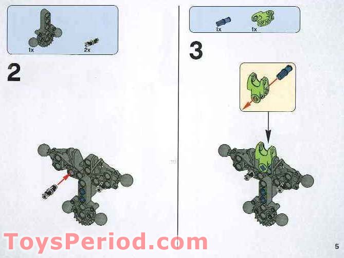 LEGO 8686 Toa Lewa Instructions and Parts List