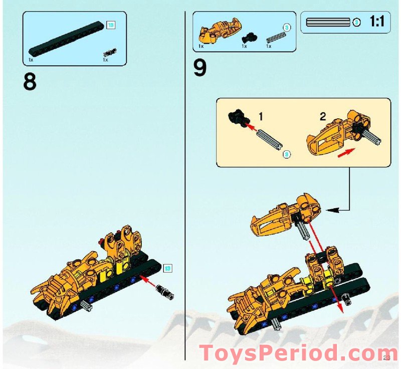 LEGO 8998 Toa Mata Nui Instructions and Parts List