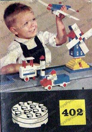 LEGO 402-2 White Turntables Instructions and Parts List