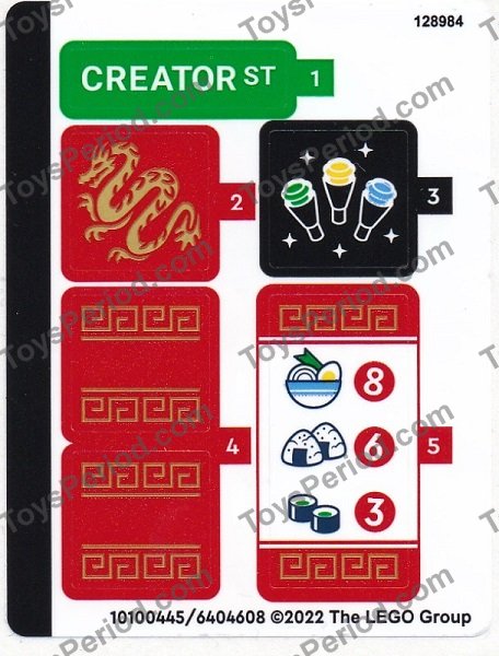 LEGO Sets with Part 31131stk01 Sticker Sheet for Set 31131 - (10100445/ ...