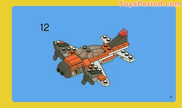 LEGO 5762 Mini Plane Instructions and Parts List