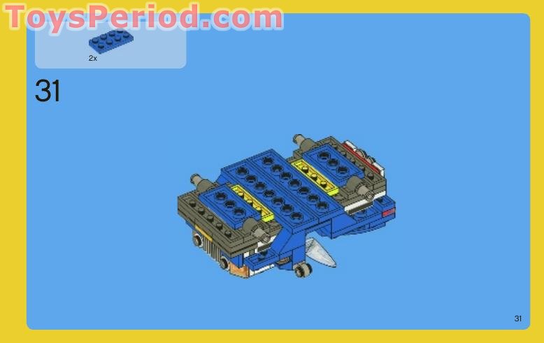 LEGO 6913 Blue Roadster Instructions and Parts List