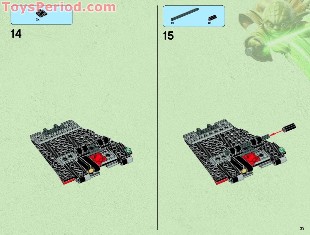 LEGO 75018 Jek-14's Stealth Starfighter Instructions and Parts List