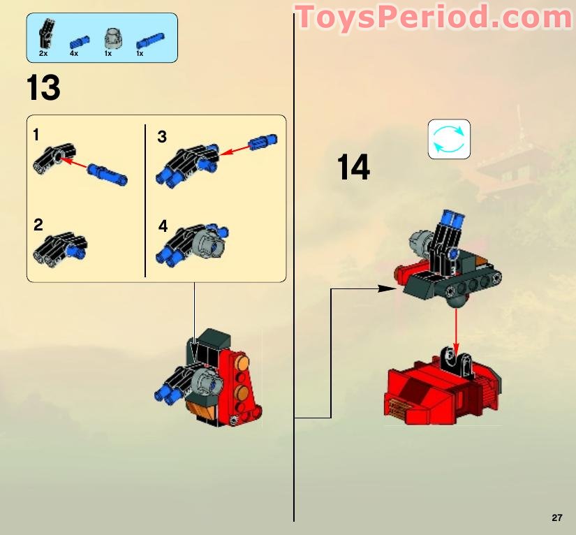 LEGO 9448 Samurai Mech Instructions and Parts List