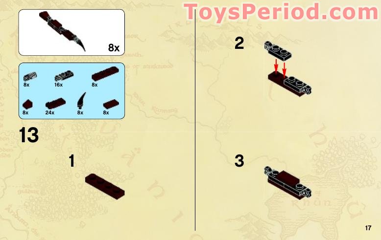 LEGO 9470 Shelob Attacks Instructions and Parts List