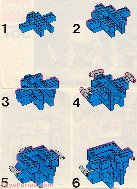 LEGO 367-1 Moon Landing Instructions and Parts List