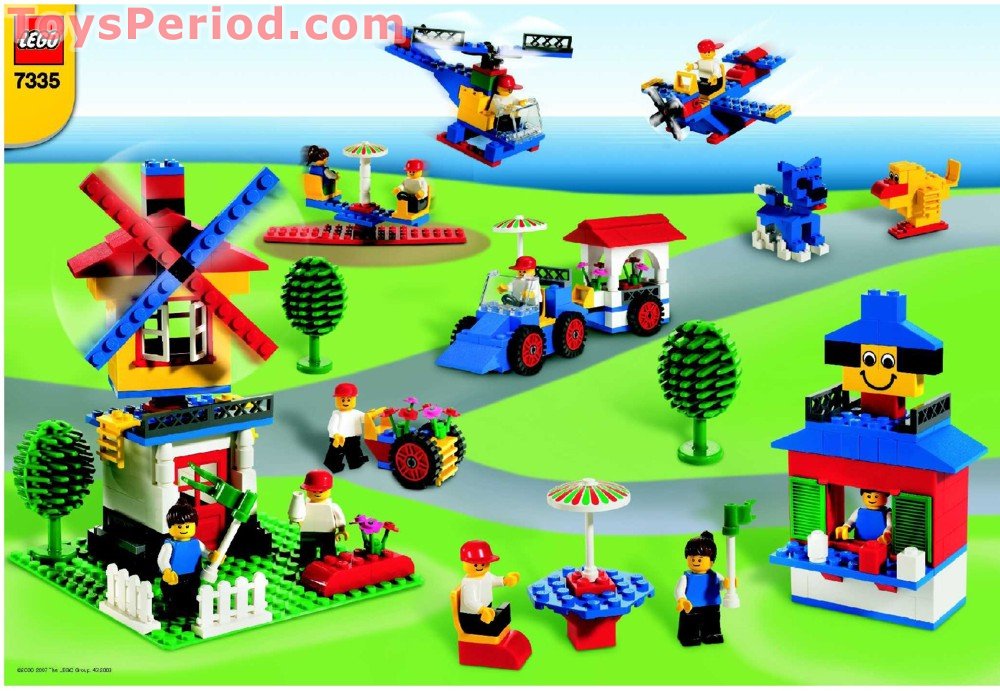 LEGO 7335 Foundation Set - Blue Bucket Instructions and Parts List