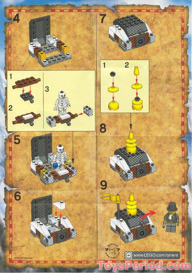 LEGO 7409 Secret of the Tomb Instructions and Parts List